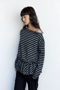 ストライプニットオフショルダー | ROUGHNECK | HANA(ハナ)