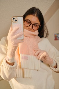 C.G マフラー_ピンク | BITTERCELLS | HANA(ハナ)